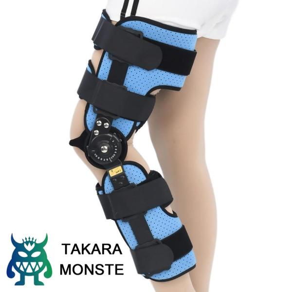 関節式膝サポート、術後膝ブレース装具、0°-120 段階的な回復角度調整、C 型固定サポート リング、術後のリハビリテーション ケア用膝サポート スタビライザー