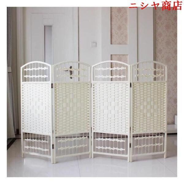 スタイリッシュなルームパーティション：のパネルで構成された仮設の壁で、必要な場所にすぐにプライバシーを確保することができます。広い部屋の間仕切りや、1つの部屋の中に小さな密閉されたプライベート空間を作るのに適しています。手織りのスタイル： ...