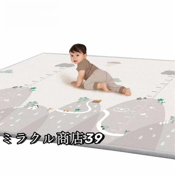 ベビーマット プレイマット 180×150cm/180*200cm 厚手 2cm やわらかクッションマット ロールマット XPE素材 防水 防音 抗菌 床暖房対応 防炎