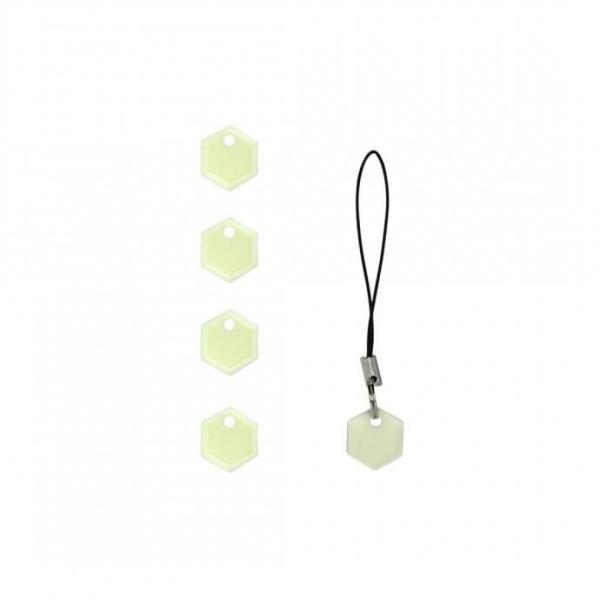 ブランド：CountyComm本体：W1.3×D 0.3×H1.3cmストラップ：H 6cm（リング部分含む）重量：1個0.5g素材：耐熱シリコーンラバー（製品耐熱温度：200℃）