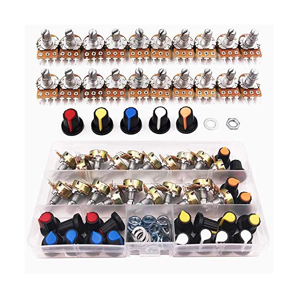 ※併売のため、在庫切れの際はご了承ください。発送委託により倉庫業者がお届けする場合がございます※★ 産品名：ポテンショメータ； 抵抗値：B5K B10K B20K B50K B100K オーム 。★ 調整タイプ：トップ調整； 特徴：ローレッ...