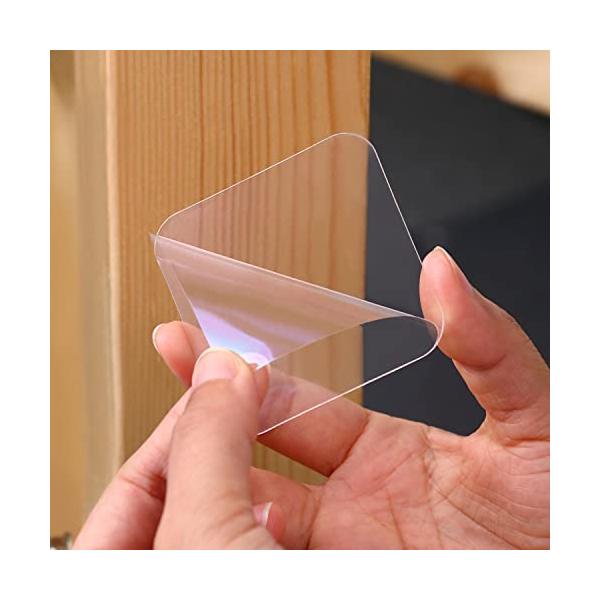 ※併売のため、在庫切れの際はご了承ください。発送委託により倉庫業者がお届けする場合がございます※丈夫で耐久性：当社の両面パッドは高品質のナノゲル（アクリル）でできており、非常によく付着し、非常に耐久性があります。特徴：透明で使いやすく、テー...