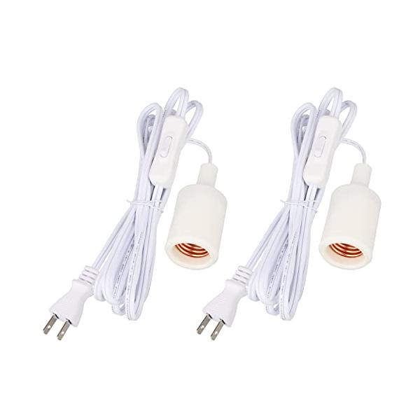 ※併売のため、在庫切れの際はご了承ください。発送委託により倉庫業者がお届けする場合がございます※製品仕様：電球ソケット2個入 、E26口金 、定格電圧：AC 100-220V 、コード長: 約3m 、2*0.75mm2 ゲージワイヤ、100...