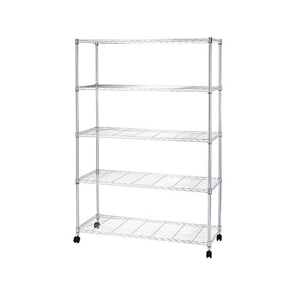 ※併売のため、在庫切れの際はご了承ください。発送委託により倉庫業者がお届けする場合がございます※サイズ:(約)幅121.5×奥行46×高さ172cm素材:シェルフ(棚)・ポール:スチール(クロームメッキ)、スリーブ:ABS樹脂原産国:中国シ...