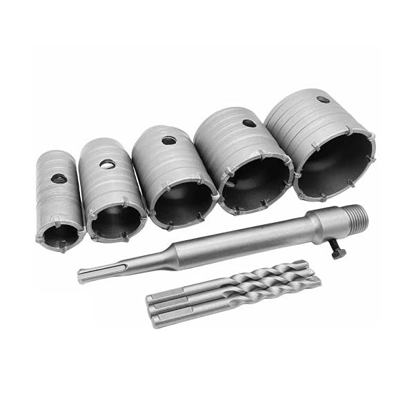 ※併売のため、在庫切れの際はご了承ください。発送委託により倉庫業者がお届けする場合がございます※【使用頻度の高い5サイズセット】直径30〜70mm お得な5サイズ（30mm 40mm 50mm 60mm 70mm）、20cmシャフト、センタ...