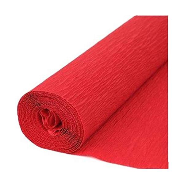 ※併売のため、在庫切れの際はご了承ください。発送委託により倉庫業者がお届けする場合がございます※緩衝材・ラッピングペーパーとして使われるクレープ紙。全長2.5m×幅50cm カラー レッド伸縮性があるのがクレープ紙の特徴。特殊な加工を施した...
