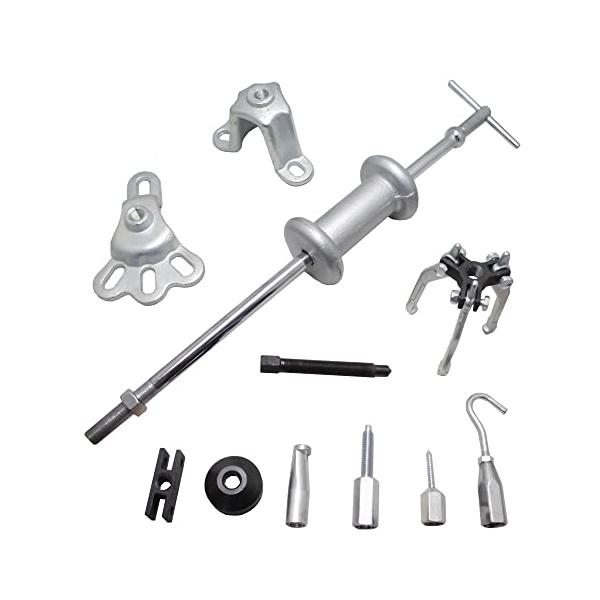 ※併売のため、在庫切れの際はご了承ください。発送委託により倉庫業者がお届けする場合がございます※ハブ・オイルシール・ブッシュ・アクスルシャフト・ベアリングなどクルマ修理でのあらゆる引き出し作業に便利なアタッチメントがセットになったスライドハ...