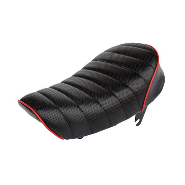 ※併売のため、在庫切れの際はご了承ください。発送委託により倉庫業者がお届けする場合がございます※ホンダ モンキー用 カスタムシート タックロール タイプ レッドパイピング取り付け説明書付き適合　ホンダ(HONDA)　：　モンキー Z50J/...