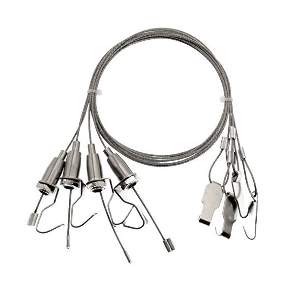 ※併売のため、在庫切れの際はご了承ください。発送委託により倉庫業者がお届けする場合がございます※絵画、写真、ポスター、刺繍額、漆芸額などの作品を吊り下げるワイヤー（自在フック1個）作品を吊り下げるフックは可動式の自在フックなので、作品の位置...