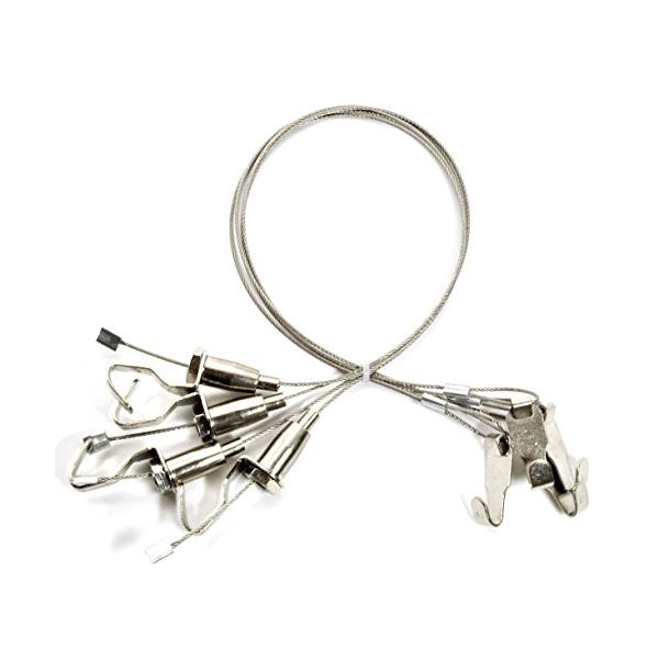 ※併売のため、在庫切れの際はご了承ください。発送委託により倉庫業者がお届けする場合がございます※絵画、写真、ポスター、刺繍額、漆芸額などの作品を吊り下げるワイヤー（自在フック1個）作品を吊り下げるフックは可動式の自在フックなので、作品の位置...