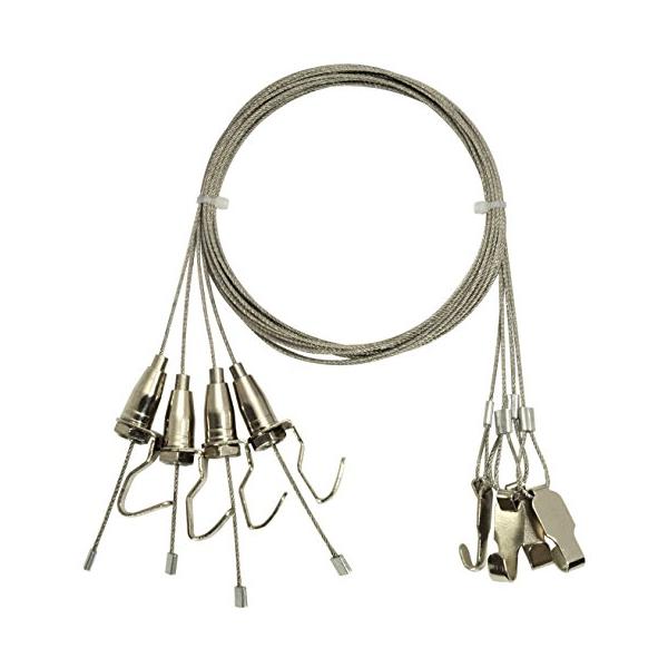 ※併売のため、在庫切れの際はご了承ください。発送委託により倉庫業者がお届けする場合がございます※絵画、写真、ポスター、刺繍額、漆芸額などの作品を吊り下げるワイヤー（自在フック1個）作品を吊り下げるフックは可動式の自在フックなので、作品の位置...