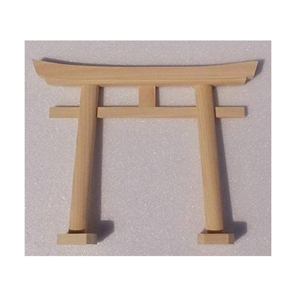 ※併売のため、在庫切れの際はご了承ください。発送委託により倉庫業者がお届けする場合がございます※【規格】小 /　約 高さ 16 × 幅 19.5 × 奥行（台座） 3 (cm) 　【材質】　ひのきひのき製　明神鳥居です。内祭用神棚・賽銭箱・...