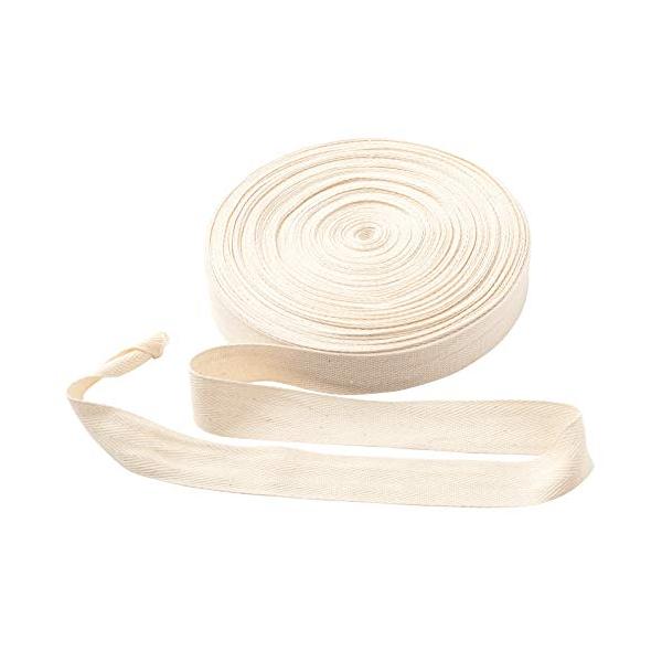 ※併売のため、在庫切れの際はご了承ください。発送委託により倉庫業者がお届けする場合がございます※コットン100%の薄手の綾テープです。サイズ：長さ 30m 幅 3.0cm 厚さ 0.5mm 重さ 200g　素材：綿　色：生成り綾織で、伸縮性...