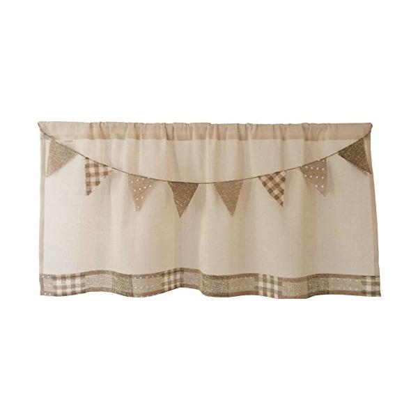 ※併売のため、在庫切れの際はご了承ください。発送委託により倉庫業者がお届けする場合がございます※【サイズ】約幅100cm x 丈45cm【デザイン】ガーランドで遊び心をプラスしたパッチワーク風のナチュラルなカフェカーテン。ガーランドフラッグ...