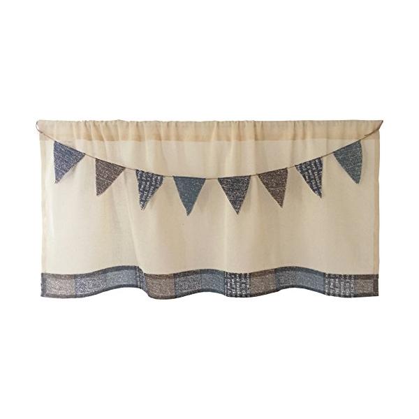 ※併売のため、在庫切れの際はご了承ください。発送委託により倉庫業者がお届けする場合がございます※【サイズ】約幅100cm x 丈45cm【デザイン】ガーランドで遊び心をプラスしたパッチワーク風のナチュラルなカフェカーテン。ガーランドフラッグ...