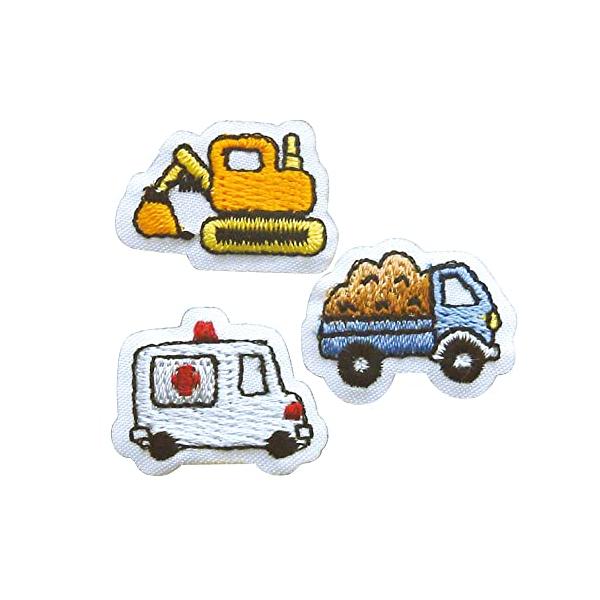 ※併売のため、在庫切れの際はご了承ください。発送委託により倉庫業者がお届けする場合がございます※人気の車が3種類ついたワッペンです。持ち物のワンポイントなどに*接着方法アイロン接着タイプ