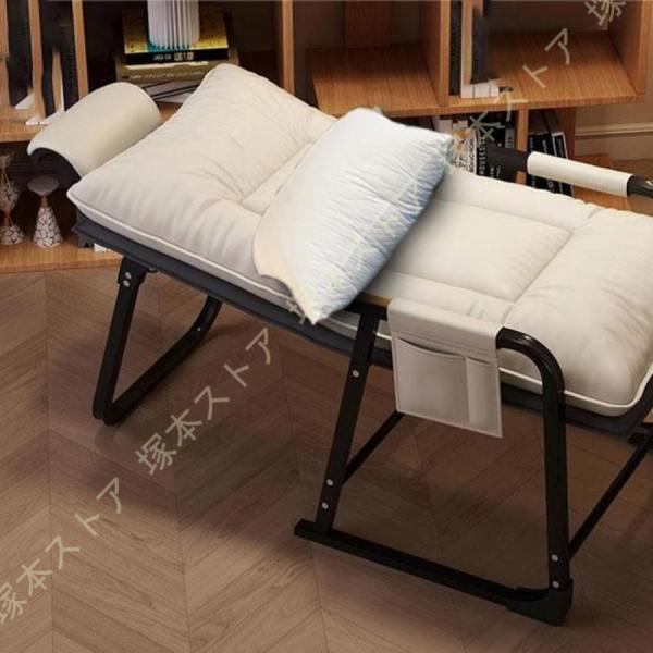 セット使いもできる。対応商品：オットマン付き/収納袋付き。【商品】ソファチェアは一人に適しており、さまざまな場面に適しており、昼休みなどに利用できる。【５段階リクライニング】5段階のリクライニング機能付きなので、お好きな角度でくつろげる。【...