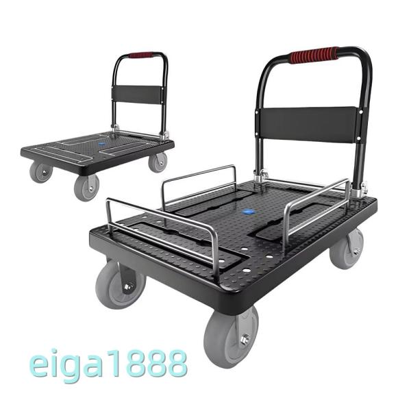 【全車種ストッパー搭載×段差対応設計で荷崩れを防止】全3モデルに摩擦式ストッパーを標準装備。傾斜地での意図しない滑走をブロック。耐荷重タイヤ採用モデルは段差衝撃吸収構造を採用し、倉庫ドックの段差や屋外の砂利道でもスムーズな走行を実現。4イン...