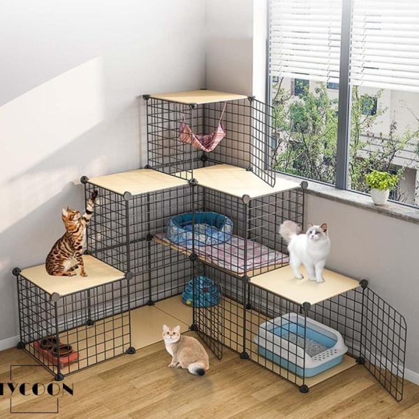 【商品説明】：猫の地面とケージを組み合わせたケージ。 私たちの猫の別荘は、檻の中で楽しさと心の安らぎを兼ね備えています。 綺麗に置けるスリムタイプ。 ◆猫の身長に合わせて様々なサイズをお選びいただけます。 子猫も老猫も、やさしく一歩踏み出し...