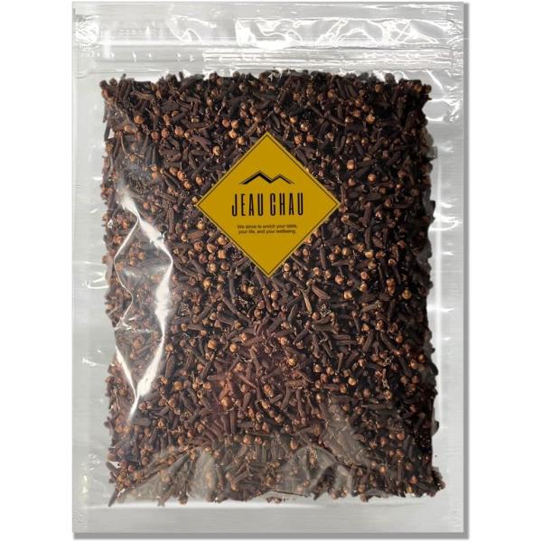 原材料名：クローブ原産国：インドネシア内容量：500g賞味期限：収穫から約2年保存方法：直射日光、高温多湿を避けて保存してください。※保存に便利なチャック付き袋です。・加工をしてから素早くパッキング。・香り高いスパイスを是非体感してください...