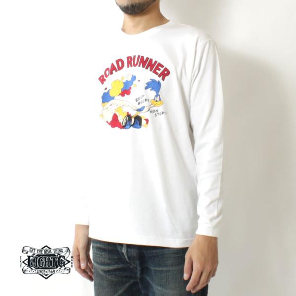 アメリカのアニメーション作品「ルーニー・トゥーンズ」とコラボした、エイトジーオリジナルのプリントロンTです。劇中の人気キャラクター、ロードランナーを主役に描いたアメコミタッチなオリジナルデザインや、秋〜春と3シーズン楽しめる着回し力の高さが...