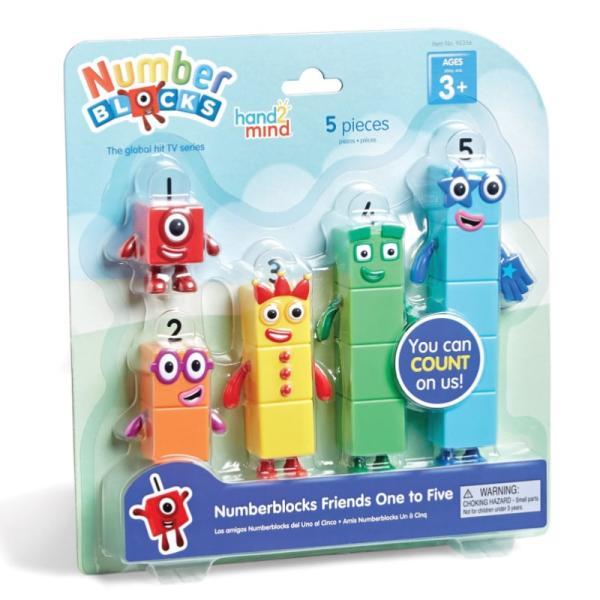 イギリスBBC運営の幼児向け専門チャンネルで大人気の番組「ナンバーブロックス (Numberblocks)」の可愛いキャラクター「One・Two・Three・Four・Five」の仲良し5人がフィギュアになってやってきた！ユニークな表情が魅...