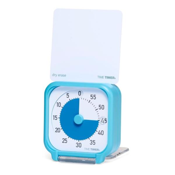 Time Timer社のオリジナルタイムタイマーに新色が登場！クリアカバー付きで、白と青を基調とした色鮮やかなタイムタイマーです。本体上部にセットして使用する書いて消せるホワイトボードカードも付属しており、視覚的にスケジュール管理やタスク管...
