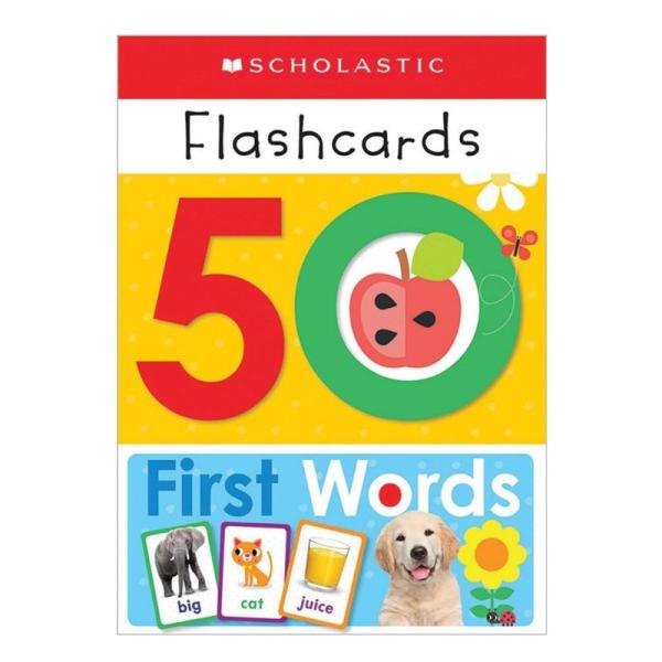Scholastic (スカラスティック) の "Early Learners Flashcards 50 First Words" は、楽しく英単語が学べるフラッシュカードです。しっかりしたつくりのカード両面に50の英単語とイラスト(写真...