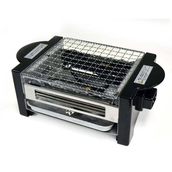 [サイズ] 約幅16×奥行き30×高さ11cm[重　量] 約1060g[材　質] 　本体：フェノール樹脂、アルスター材　焼き網・サイドバー：鉄、クロームメッキ　トレイ：アルスター　プラグ：フェノール樹脂[仕　様]　電源：100V　50・60...