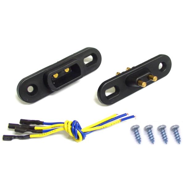 集中ドアロック非装備のスライドドア車両に必要になります。スライドドアとボディーとの通電に欠かせない商品です全長：約87mm全幅：約23mm厚さ：約4mm電圧：DC12/24V 兼用取り付けビスの穴寸法は約63〜69mmとなりますスライドドア...