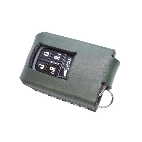 対応機種：ホンダ　Ｎ−ＢＯＸカスタムＪＦ5/6状態：新品（開閉はバネホック） 生産国：日本 素材：姫路産レザー100％ 数量：1個（リモコンは見本） 工法：手縫い/ハンドカット/手染め厳選した姫路産レザーを、手染め、ハンドカットから手縫いに...