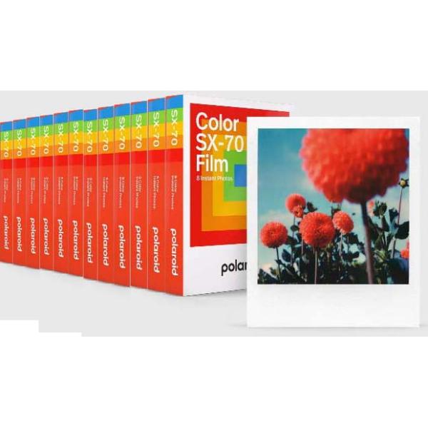 【発売日：2026年02月24日】1パック8枚入り x 12 （96枚入り）使用できるカメラ:Polaroid SX70 カメラ フィルムサイズ:8.8 x 10.7 cm　画像サイズ:7.9 x 7.9 cm 現像時間：10〜15分（イン...