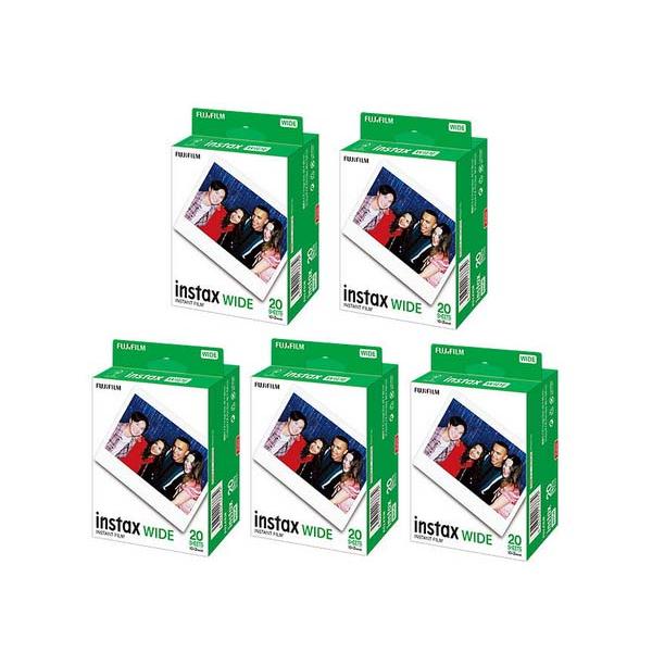 10枚撮り1パック x 2 x 5 = 100枚分フィルム感度：ISO800対応カメラ： Instax Wide 100、200、210、300、400 他