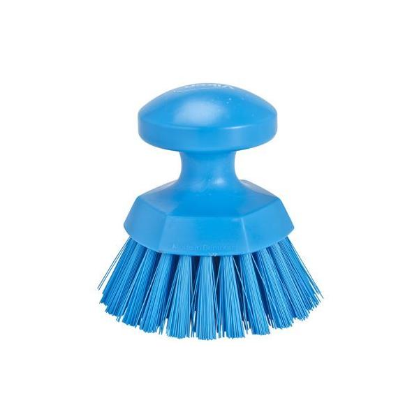 ●手になじみやすく、隅の洗浄にも適したエルゴノミックデザインの丸型ハンドブラシ。作業台やまな板など幅広く使用できます。■商品仕様商品番号：3885毛質：ハード外形寸法：(W1×W2×H)90×70×120mm(Ф110mm)毛丈：45mm線...