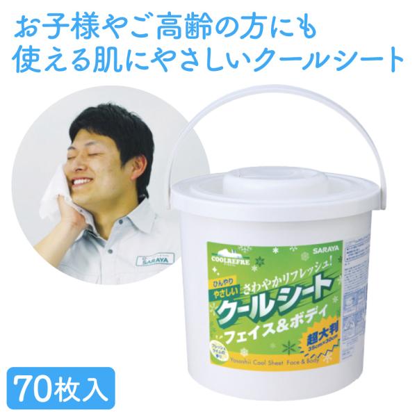 【特長】肌にやさしいフェイス＆ボディ用のクールシートで、低刺激のため、お子様やご高齢の方にも安心してお使いいただけます。超大判不織布で、顔も体もしっかりふくことができます。【用途】作業後の体、顔などのふき取りに。■商品仕様材質：ボトル：PP...
