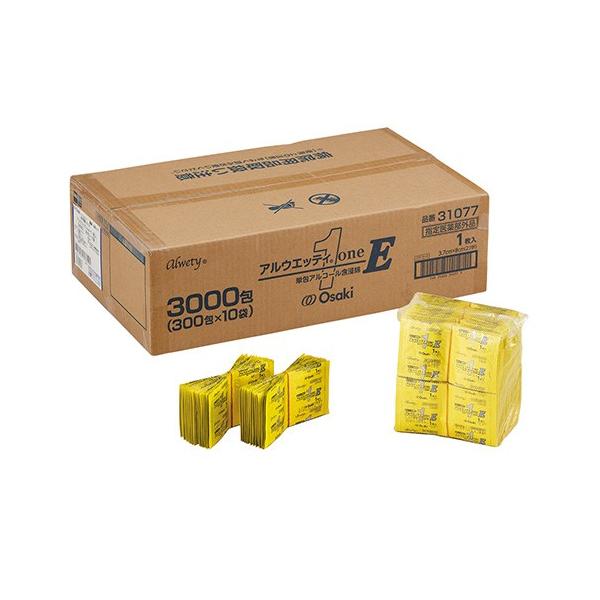 ●手指・皮膚の消毒に便利で衛生的な、脱脂綿タイプの単包エタノール80％含浸綿です。●3000包入は30包ずつ輪ゴムで束ねているため、物流管理や処方時の手間が省けます。■商品仕様型番：oneE 31077入数：1ケース（300包×10袋入）材...