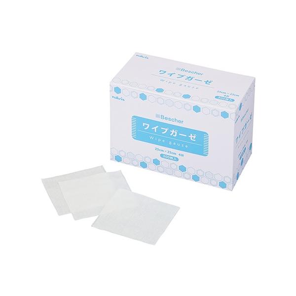 ●吸水性に優れた、やわらかな不織布ガーゼです●箱入りなので清潔に保管できます■商品仕様型番：WPB-1サイズ(mm)：250×250入数：1箱(300枚入)材質：レーヨン・ポリエステルオートクレーブ・EOG滅菌可4ツ折タイプ