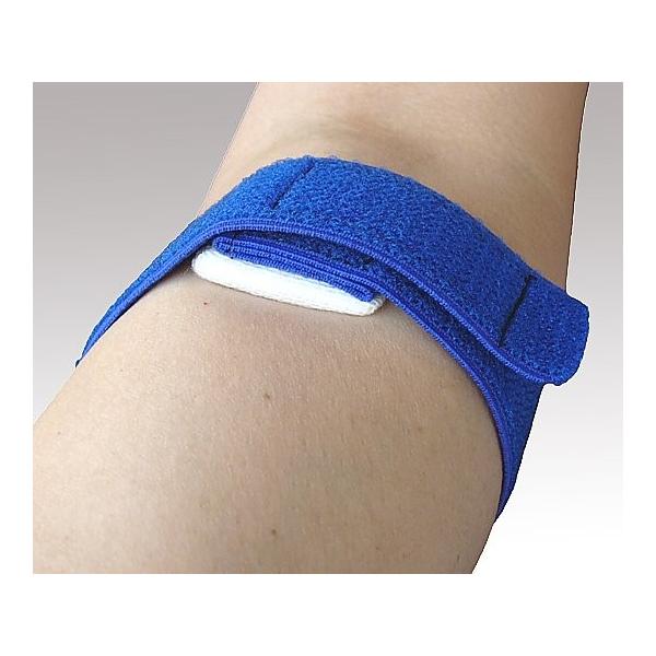 ●透析時等抜針後の圧迫止血や採血・処置後の止血帯として使用できます●本体表面のどこでも接着する伸縮素材です■商品仕様材質：ポリエステル・ナイロン・PU（ポリウレタン）面ファスナー式入数：10本入ラテックスフリー色：ブルー幅×長さ（mm）：3...