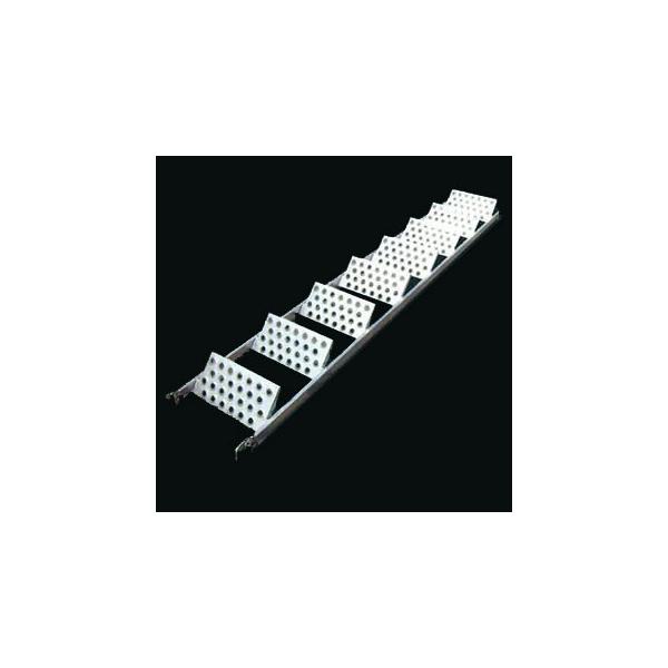 【定価】￥31,000【重量】19.8kg　鋼製階段（8段） 　仮設工業会認定品※長物となるため、個人様への配送はチャーター便となり20,000円以上、地域によってはさらに高額になっております。　法人様への配送は混載便が可能なため10分の1...