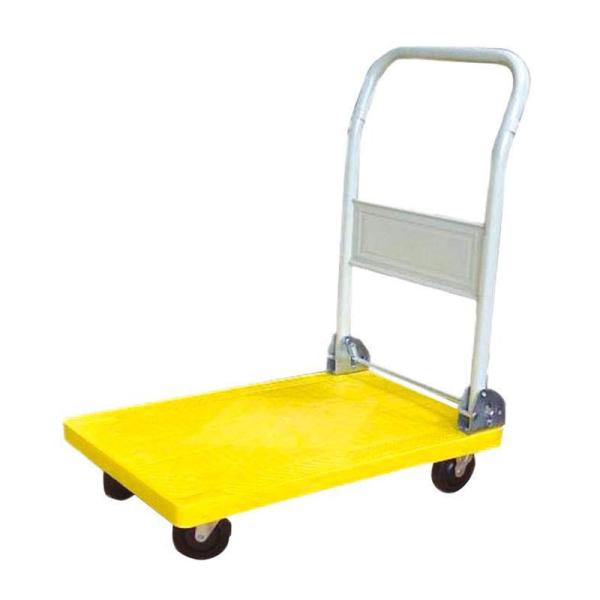 荷台部分がプラスチックの為、スチール台車と比べて軽い