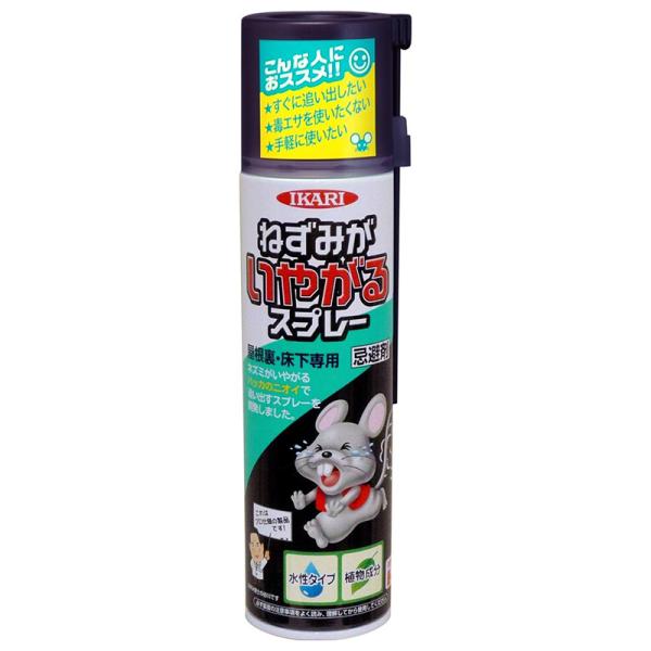 強力なハッカ臭で屋根裏・床下のネズミを追い出します