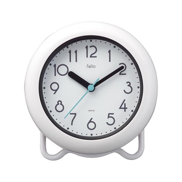 生活防水 ステップ秒針 置掛両用 タオルハンガー兼スタンド付