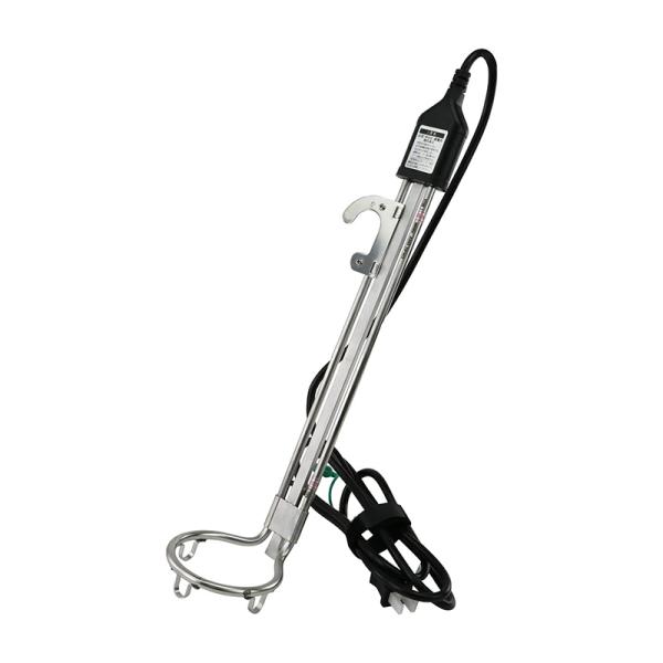 内装・土木建築現場、アウトドアレジャー等で、バケツの水を温める電熱式ヒーター