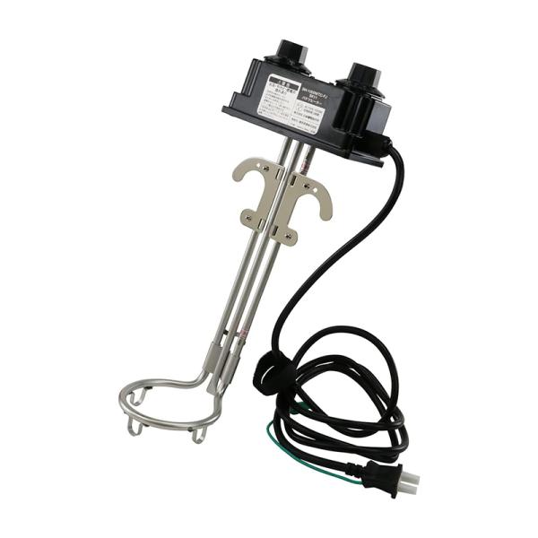 内装・土木建築現場、アウトドアレジャー等で、バケツの水を温める電熱式ヒーター