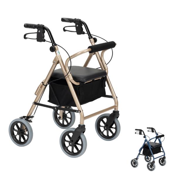 ●サイズ／　幅56.5×奥行62×高さ80〜93（7段階／2.16cm）cm　折りたたみ時：奥行43.5×高さ92.5〜107cm　座面：幅30.5×奥行30.5cm　座面高：52.5cm　ハンドル内幅：39cm●車輪サイズ／前輪19×後輪...