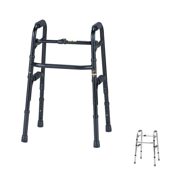 ●サイズ／　幅49〜51×奥行40〜42×高さ66.5〜76.5（5段階／2.5cm）cm　折りたたみ時：幅48×奥行12×高さ67cm　ハンドル内幅：31cm　下段グリップ高：34〜44cm●重さ／2.7kg●材質／　フレーム：アルミ（セ...