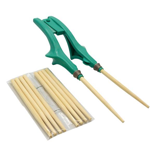 ・テニスボールを握る様に使います。　いずれかの指か、あるいは「ニギニギ」と手が動けば使えます。・交換用箸先5膳が付属します。　噛んだりして傷みやすい箸先が簡単に交換できます。・バネキャップをゆるめることで箸先が交換できます。・グリップに付い...