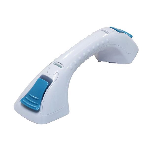 ・狭い場所にも取り付けられる吸盤式手すり。●サイズ／幅9.5×長さ29.5×高さ7.5cm●材質／本体・レバー：ABS、吸盤：PVC●耐荷重／垂直・水平：30kg●生産国／中国●メーカー品番／UNI-300M-W●JANコード／456219...