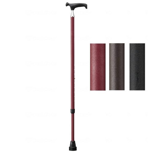 ・スタイリッシュで機能性も抜群！・握りやすいスリムネック。シルバーのネックが高級感を演出します・滑りにくい特殊加工のグリップと安定感のある杖先ゴムによって、壁に立てかけても倒れにくい仕様になっています・握力の弱い方にもフィットするように手の...