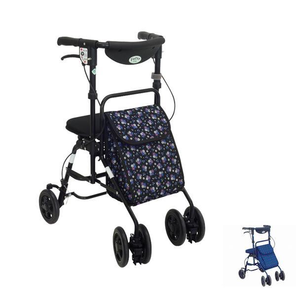 ●サイズ／　幅45.5×奥行58.5×高さ80〜89（4段階／3cm）cm　折りたたみ時：奥行29×高さ68.5cm　座面：幅31×奥行24cm　座面高：44cm●車輪サイズ／前輪15×後輪15cm●重さ／4.9kg●材質／　フレーム：アル...